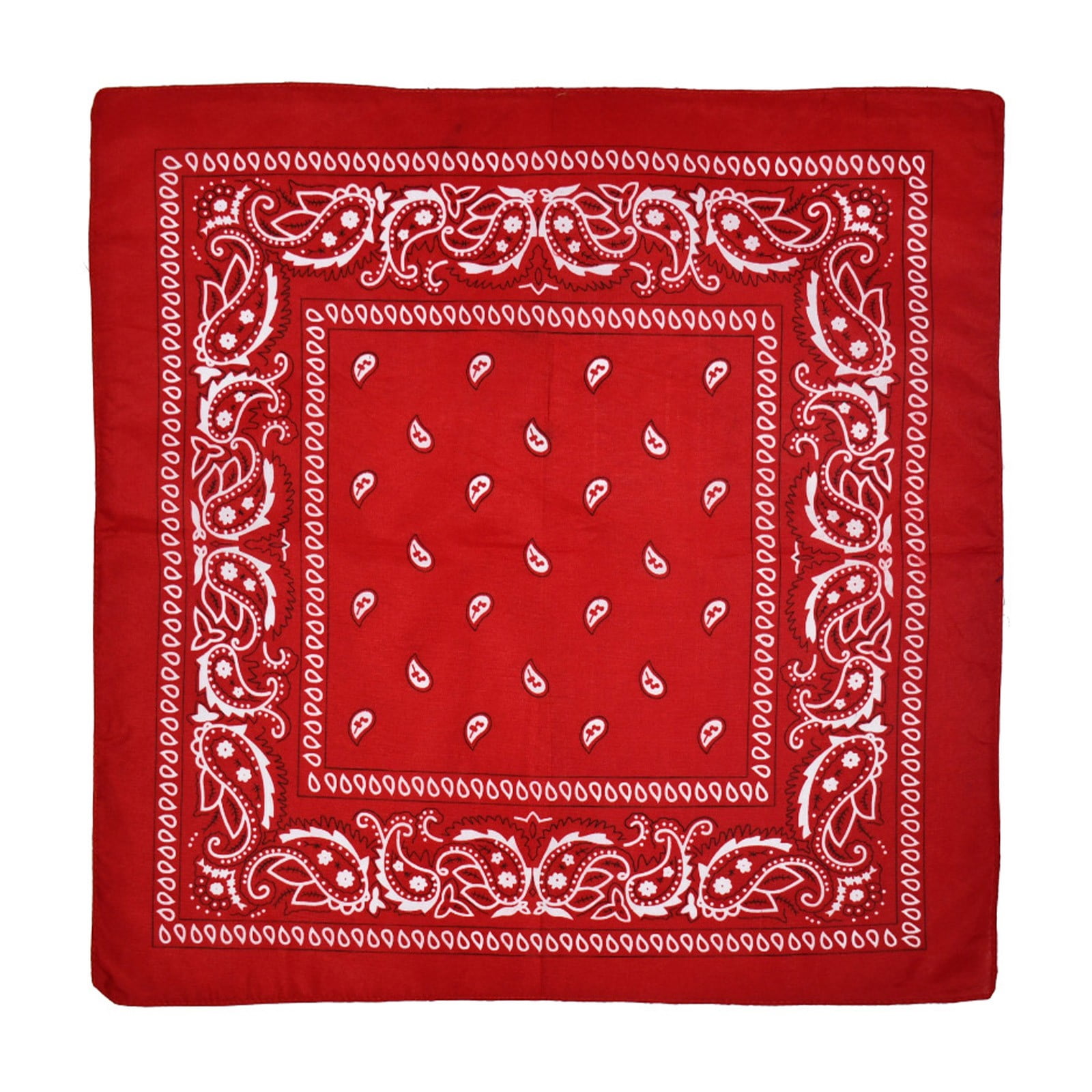 LQXZWJY 100% Cotton Paisley Pattern Bandanas Face Mask Square Scarf ...