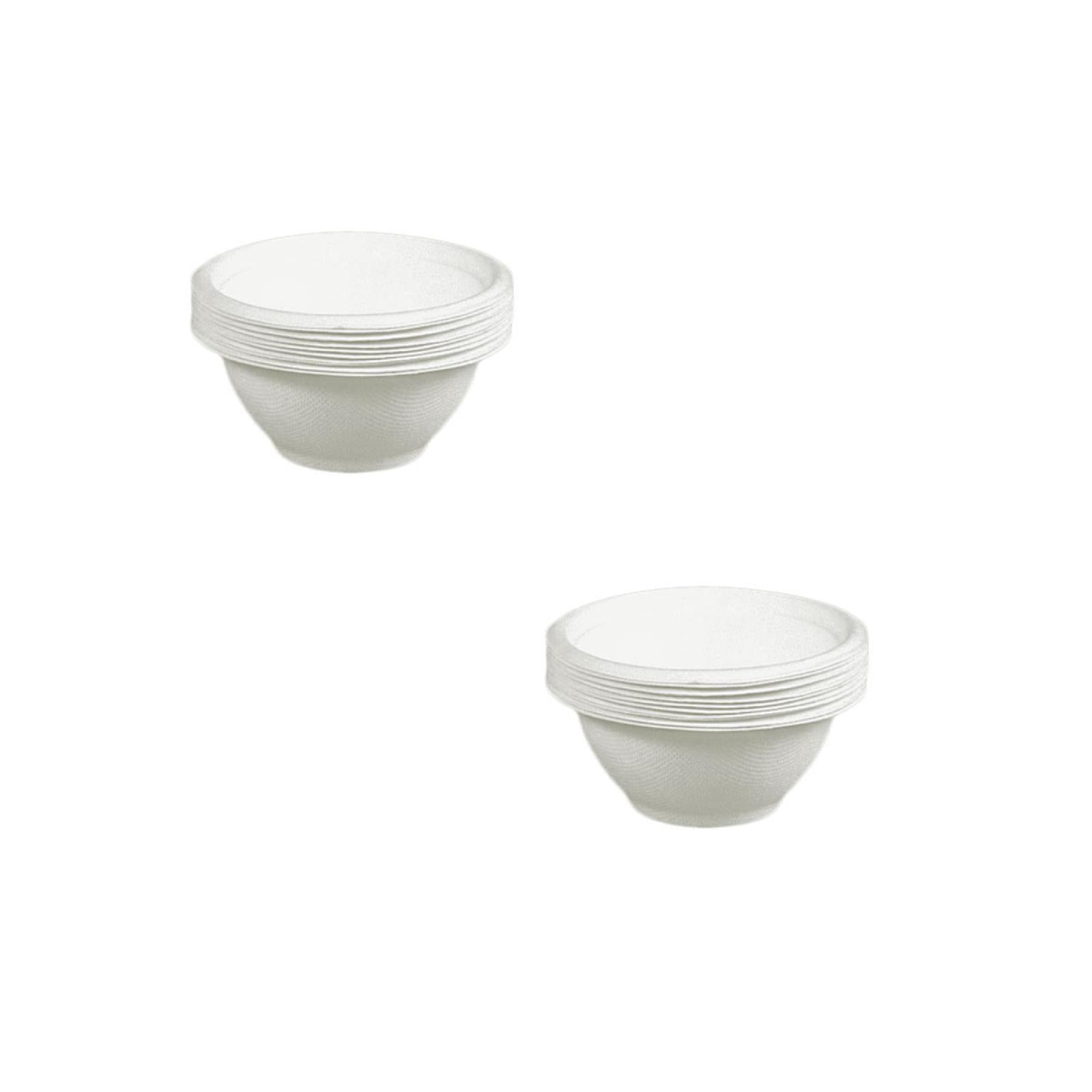 LQXZWJY 20 Pack 230ml Paper Bowls, Disposable Compostable Bowls Heavy ...