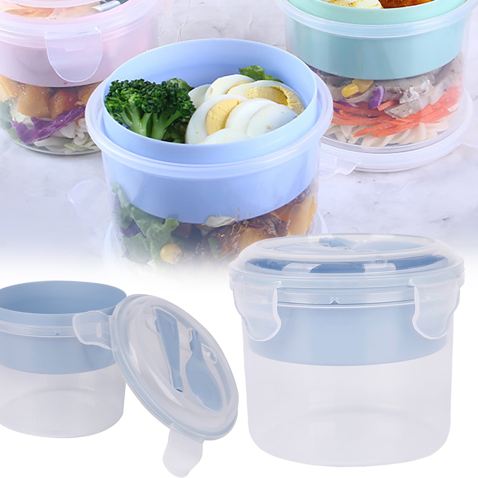 LQXZWJY 20 oz Small Freezer Containers with Lids Stackable Plastic Food ...