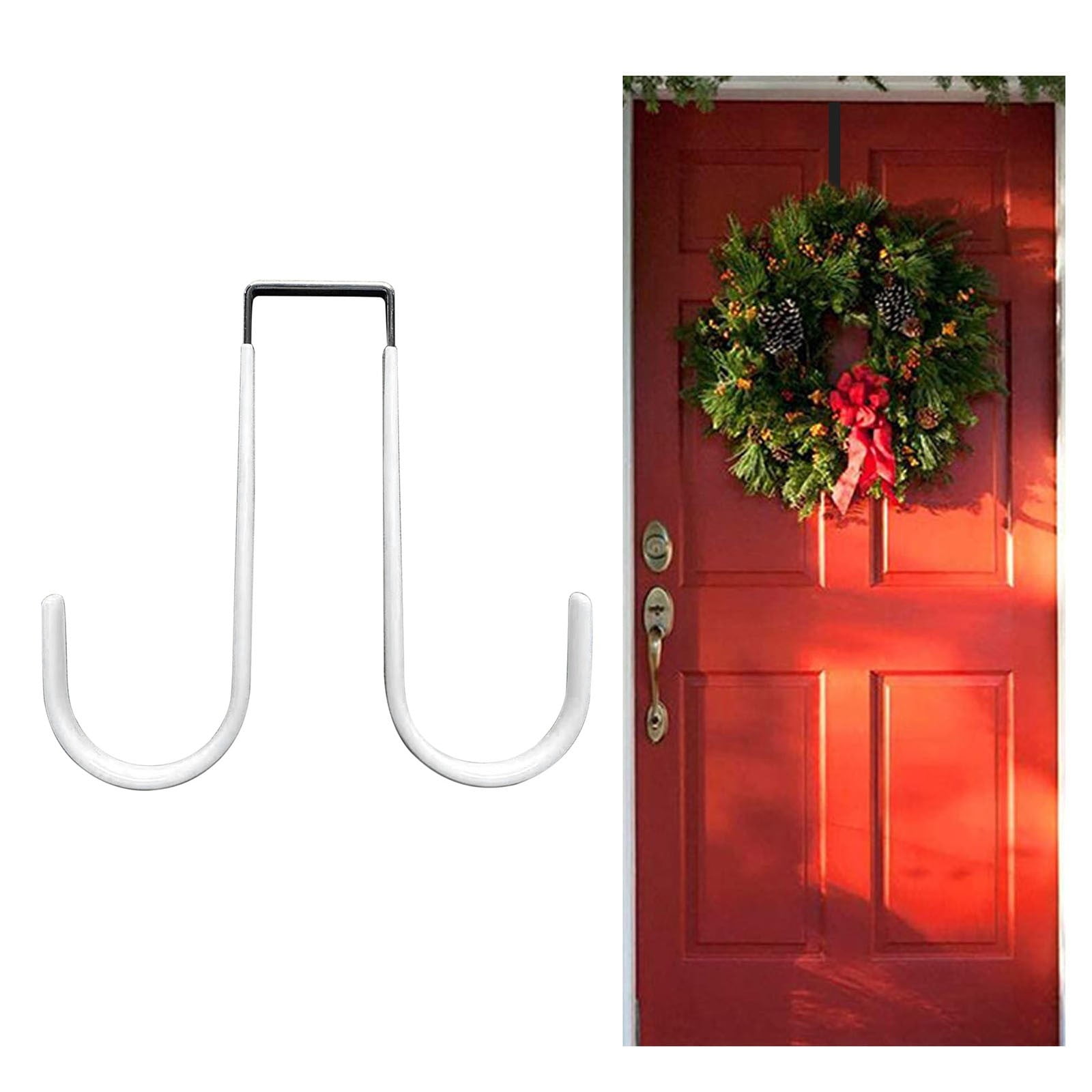 LQXZWJY 5 Inches Double Side Wreath Hanger Over The Door - Large Wreath ...