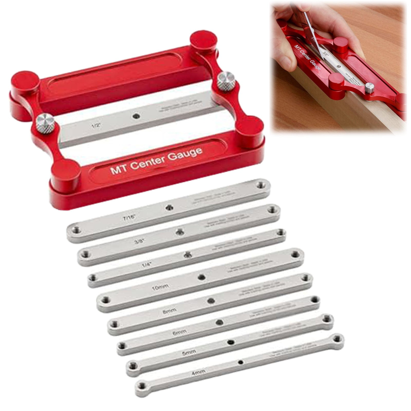 LQXZWJY Center Gauge Stainless Interchangeable Marking Bars Center ...