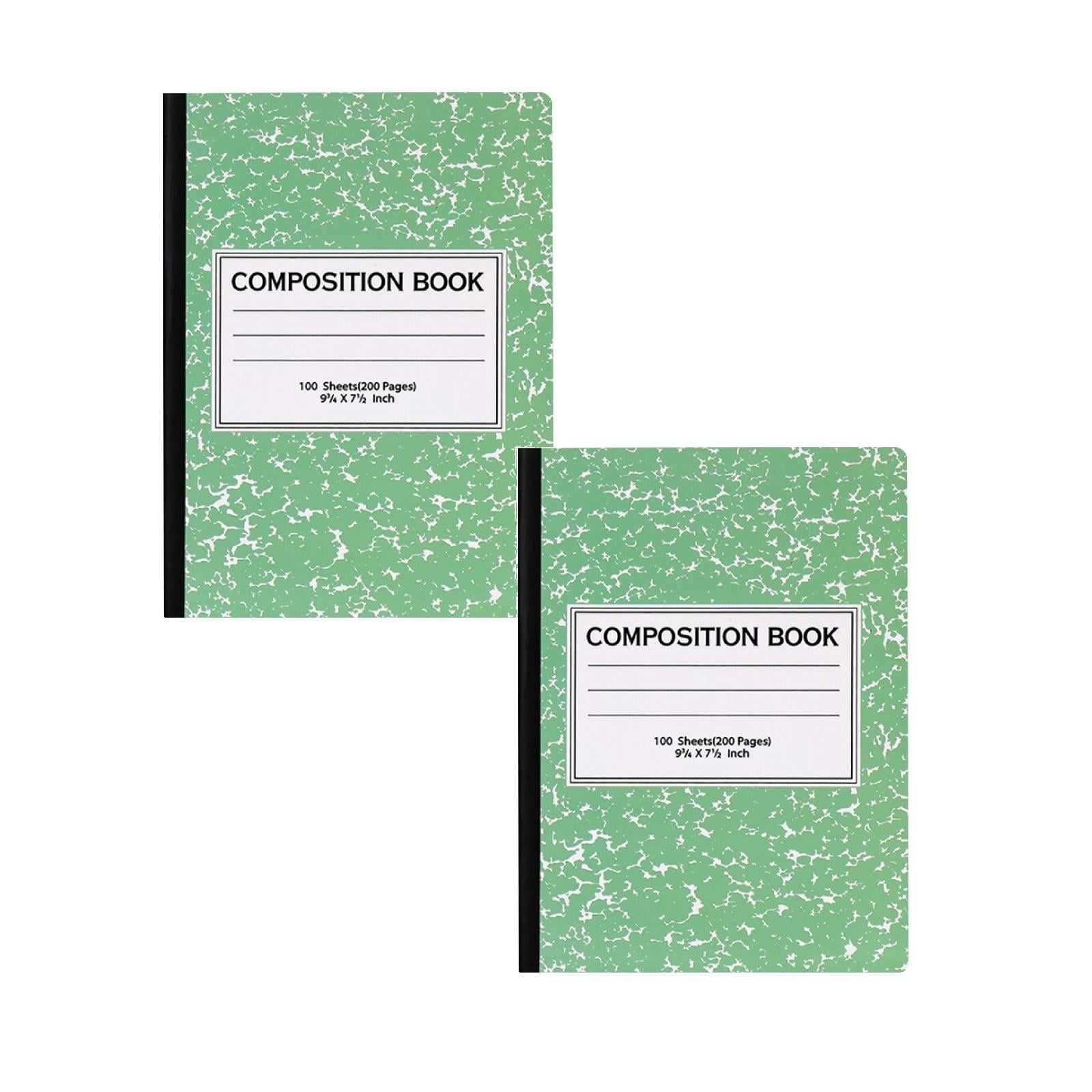 LQXZWJY Composition Notebook Wide Ruled (2 Pack) Hard Cover Marble ...