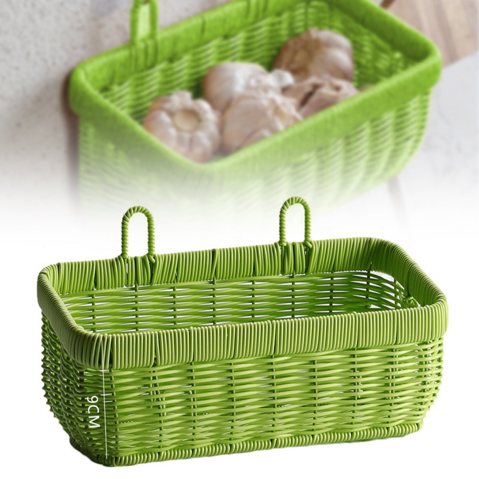 LQXZWJY [Large]Hanging Wall Woven Baskets, Farmhouse Food Storage ...