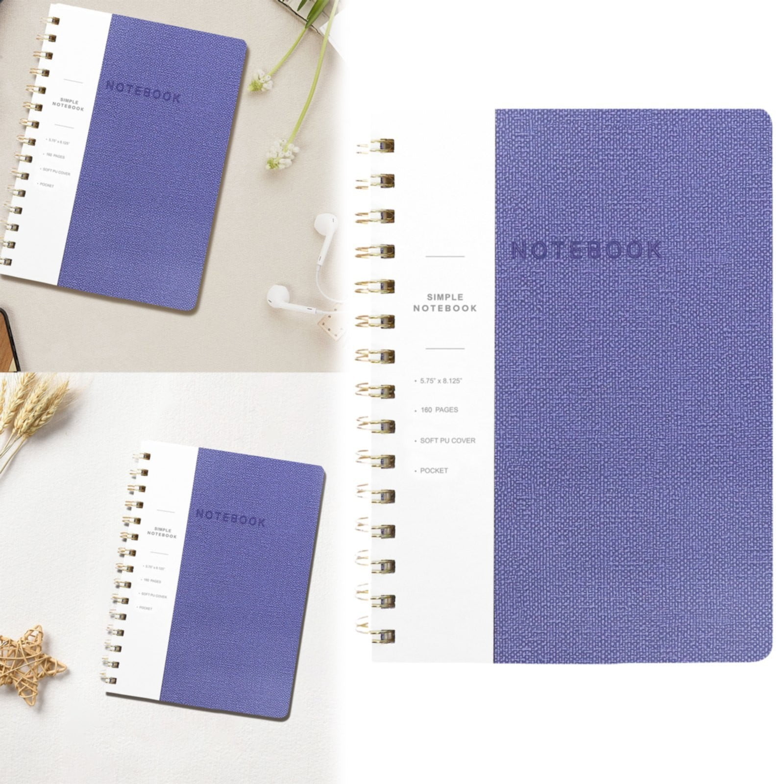 LQXZWJY Lined Spiral Journal Notebook for Women & Men, 160 Pages ...