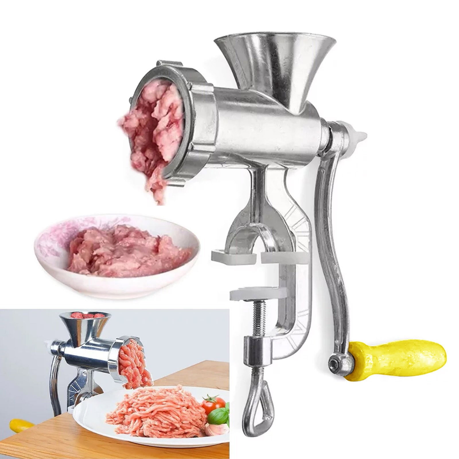 LQXZWJY Manual Meat Grinder with Stainless Steel Blades Heavy Duty ...
