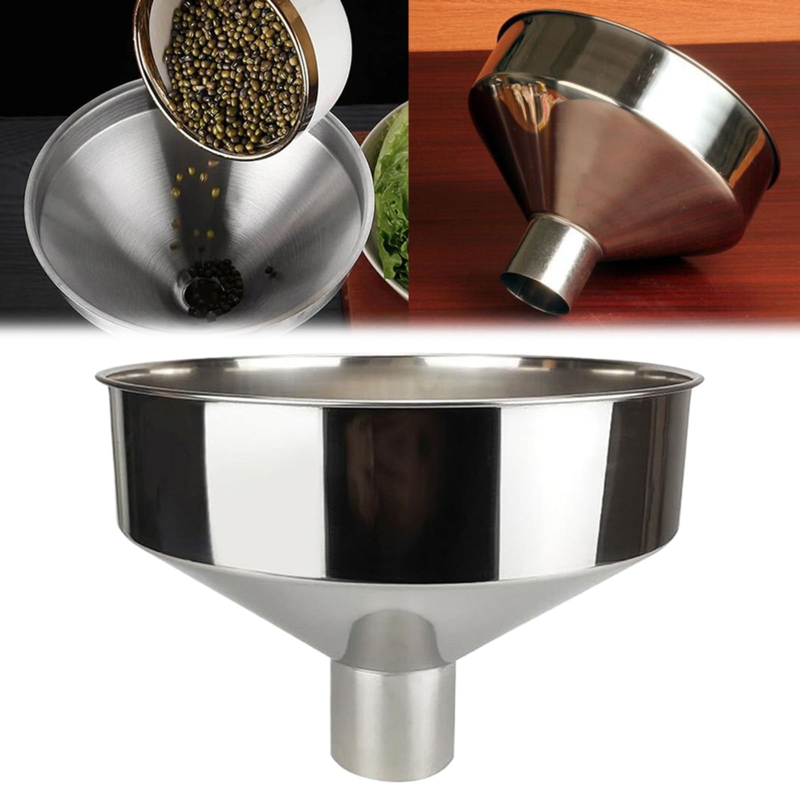 LQXZWJY Metal Stainless Steel Funnel,, Food Grade Large Funnel for ...