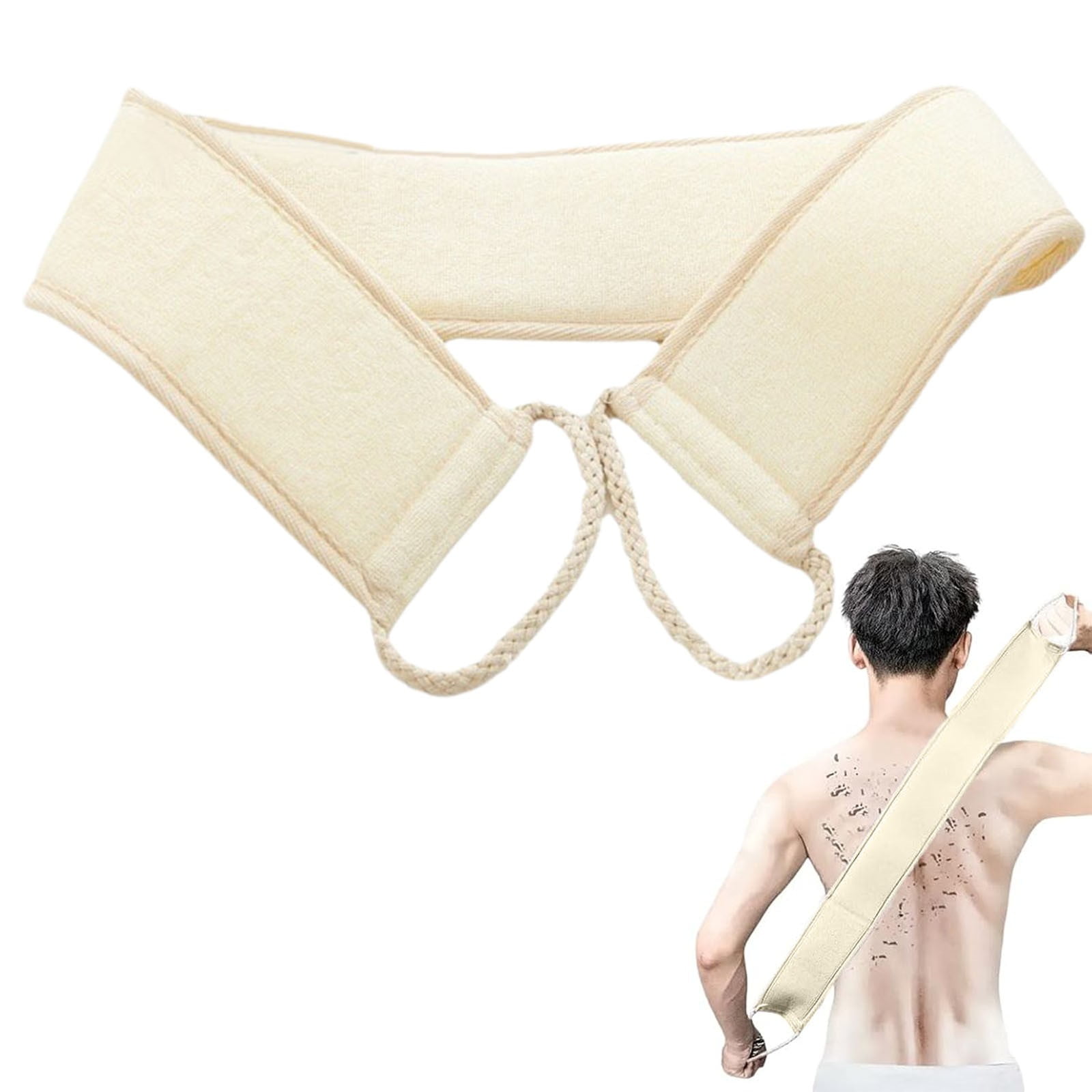 LQXZWJY Natural Loofah Sponge Back Scrubber for Bath Shower,Exfoliating ...