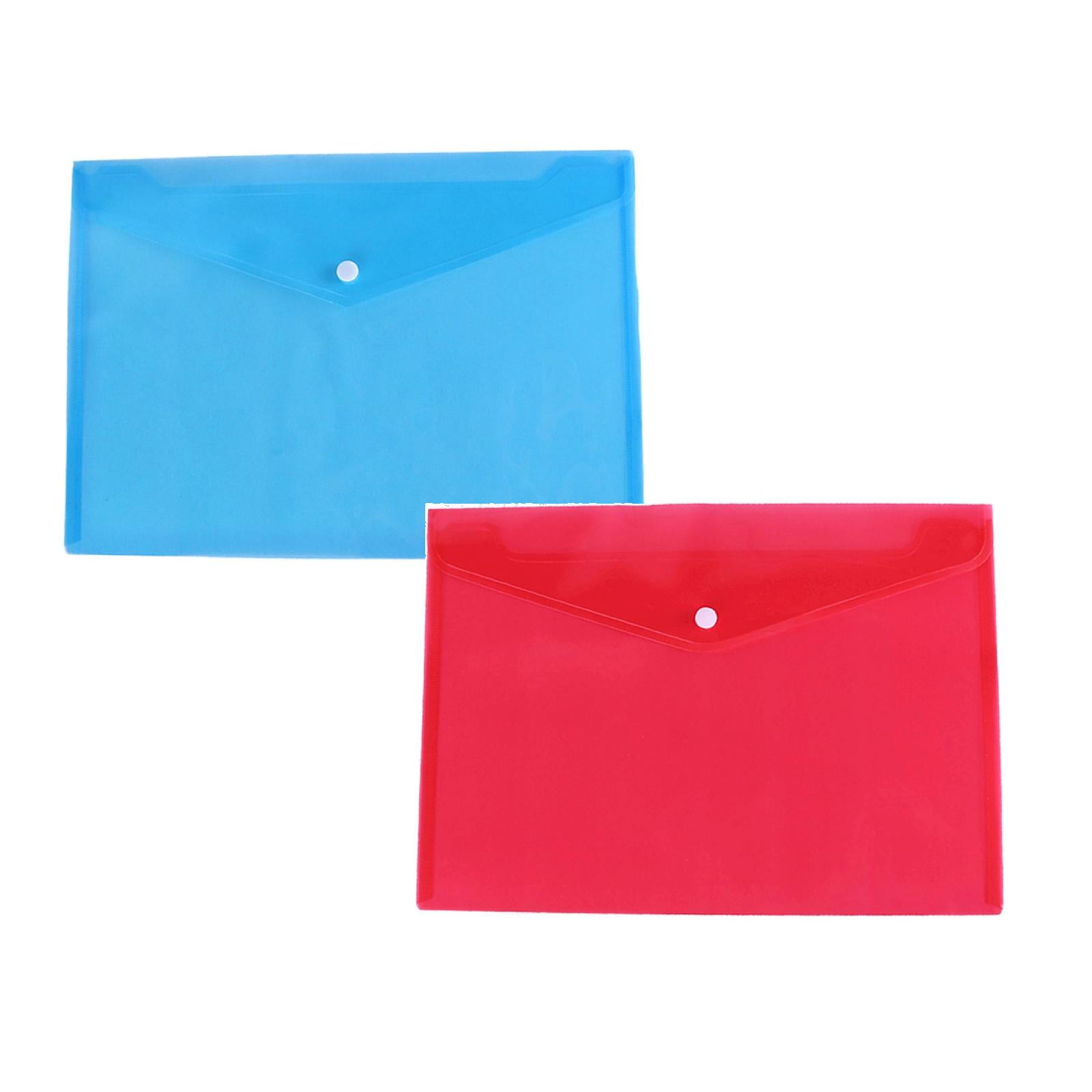 LQXZWJY Plastic File Folders for Documents, 2 PCS Plastic Envelopes ...