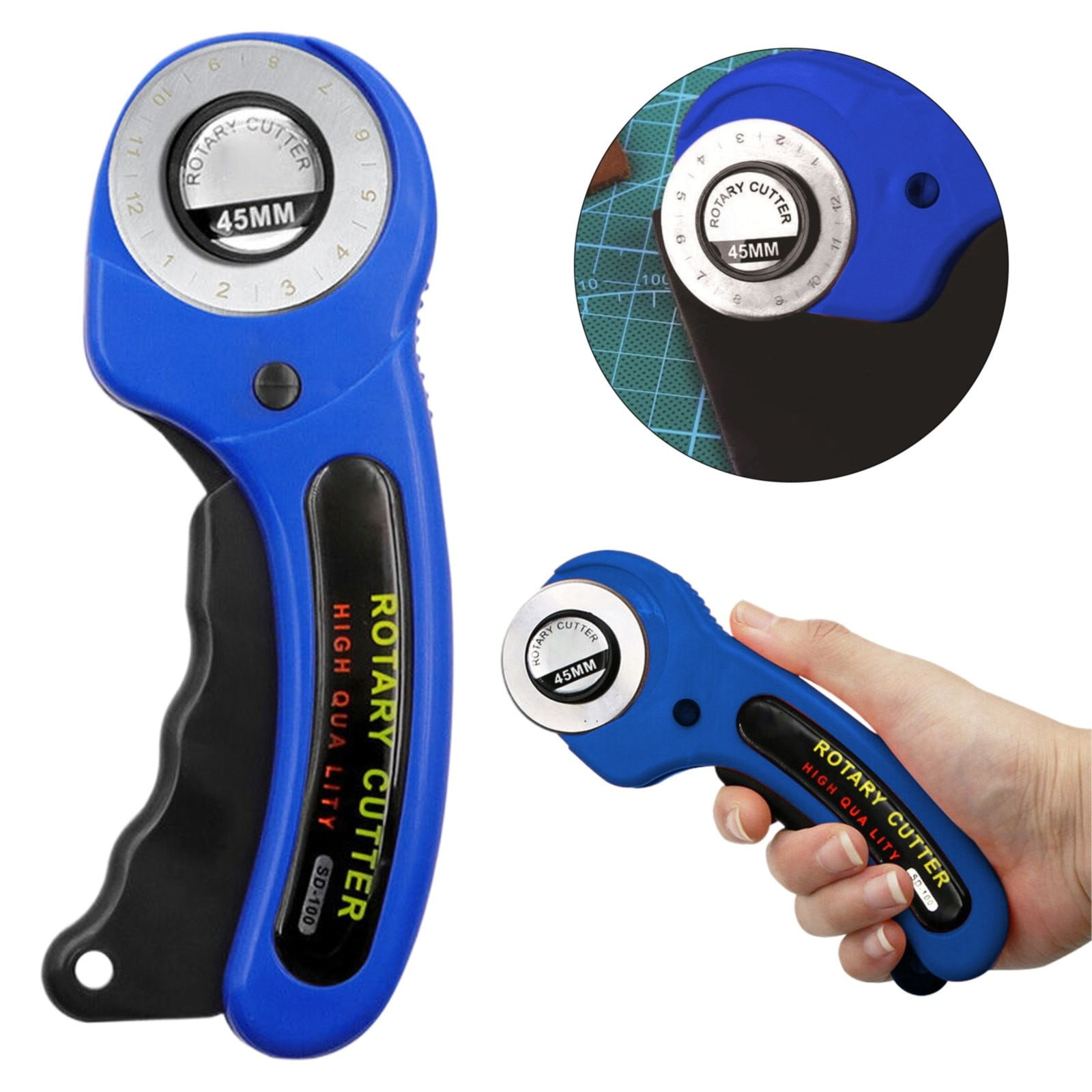 LQXZWJY Rotary Cutter, Professional 45mm Rotary Fabric Cutter, Rotary ...