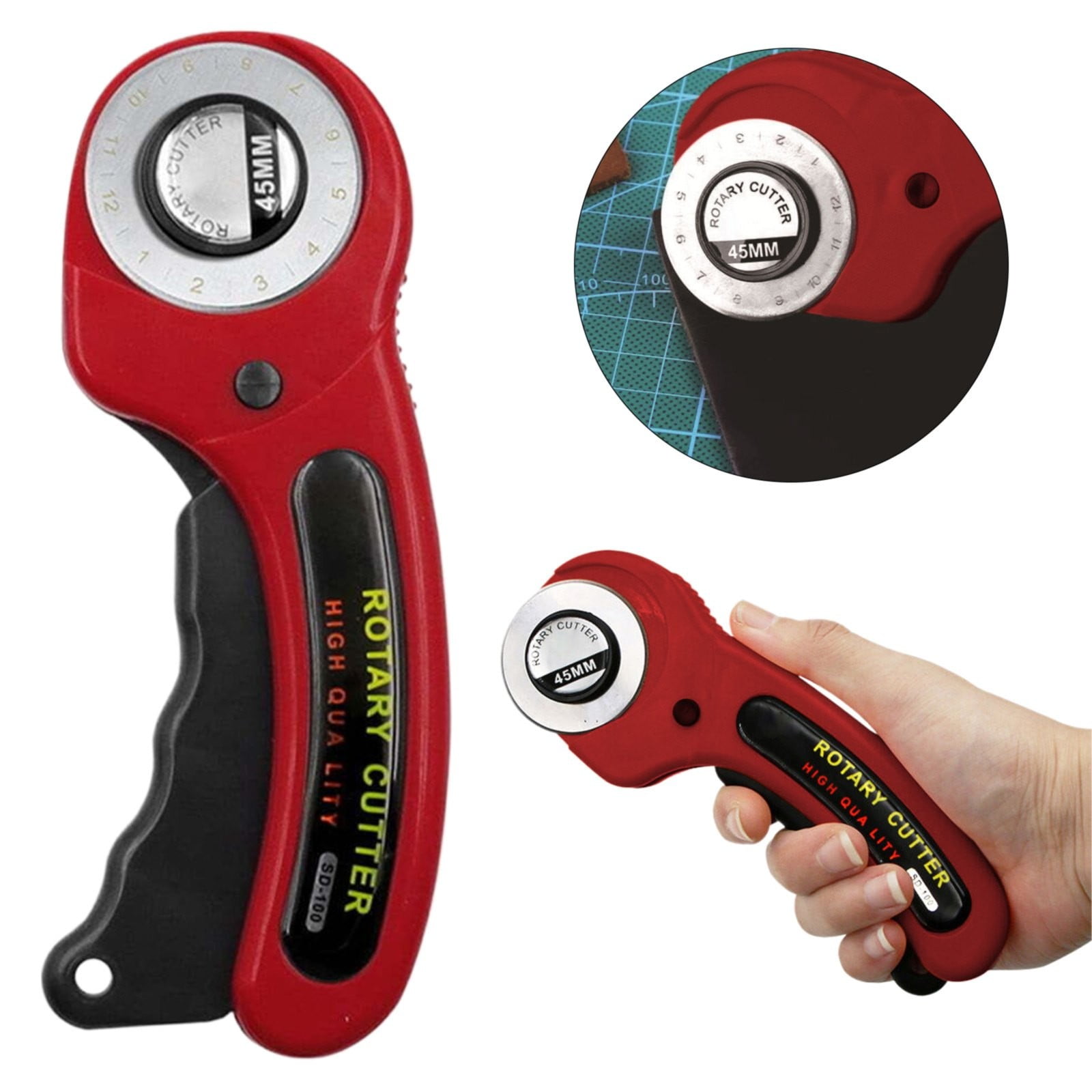 LQXZWJY Rotary Cutter, Professional 45mm Rotary Fabric Cutter, Rotary ...