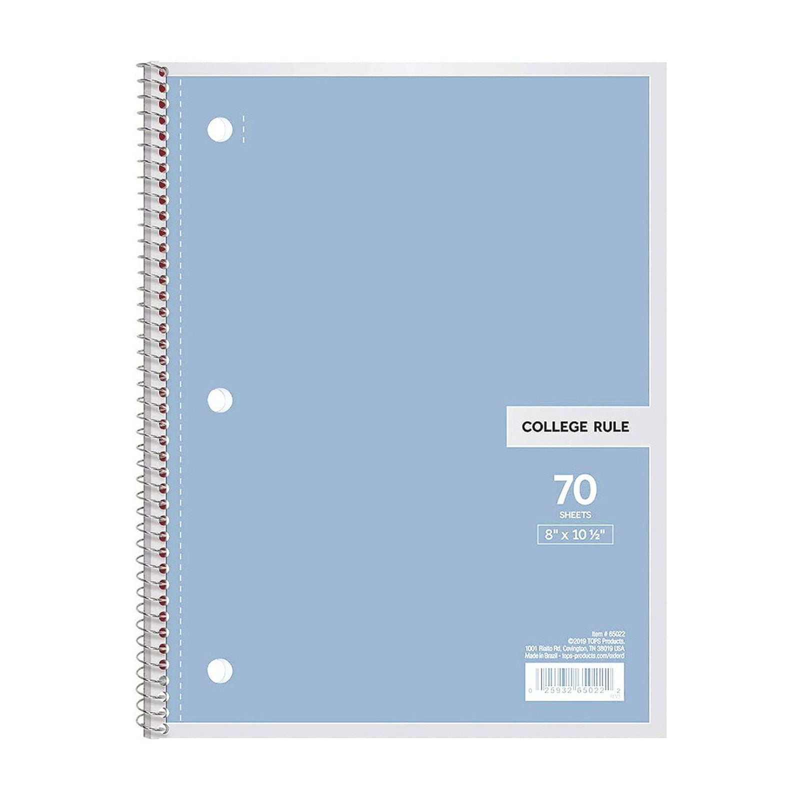 LQXZWJY Spiral Notebook, 1 Pack, 1 Subject, College Ruled, 70 Sheets, 8 ...