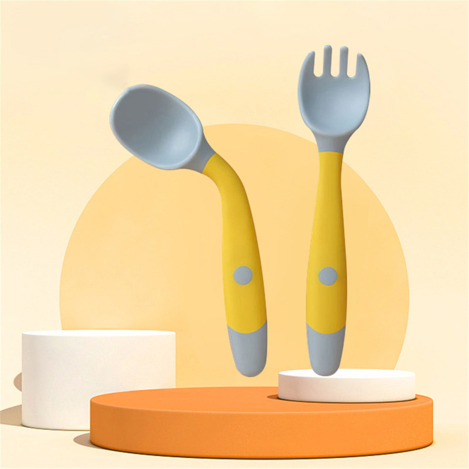 LQXZWJY Toddler Utensils Baby Spoons and Forks Set with Case Bendable ...