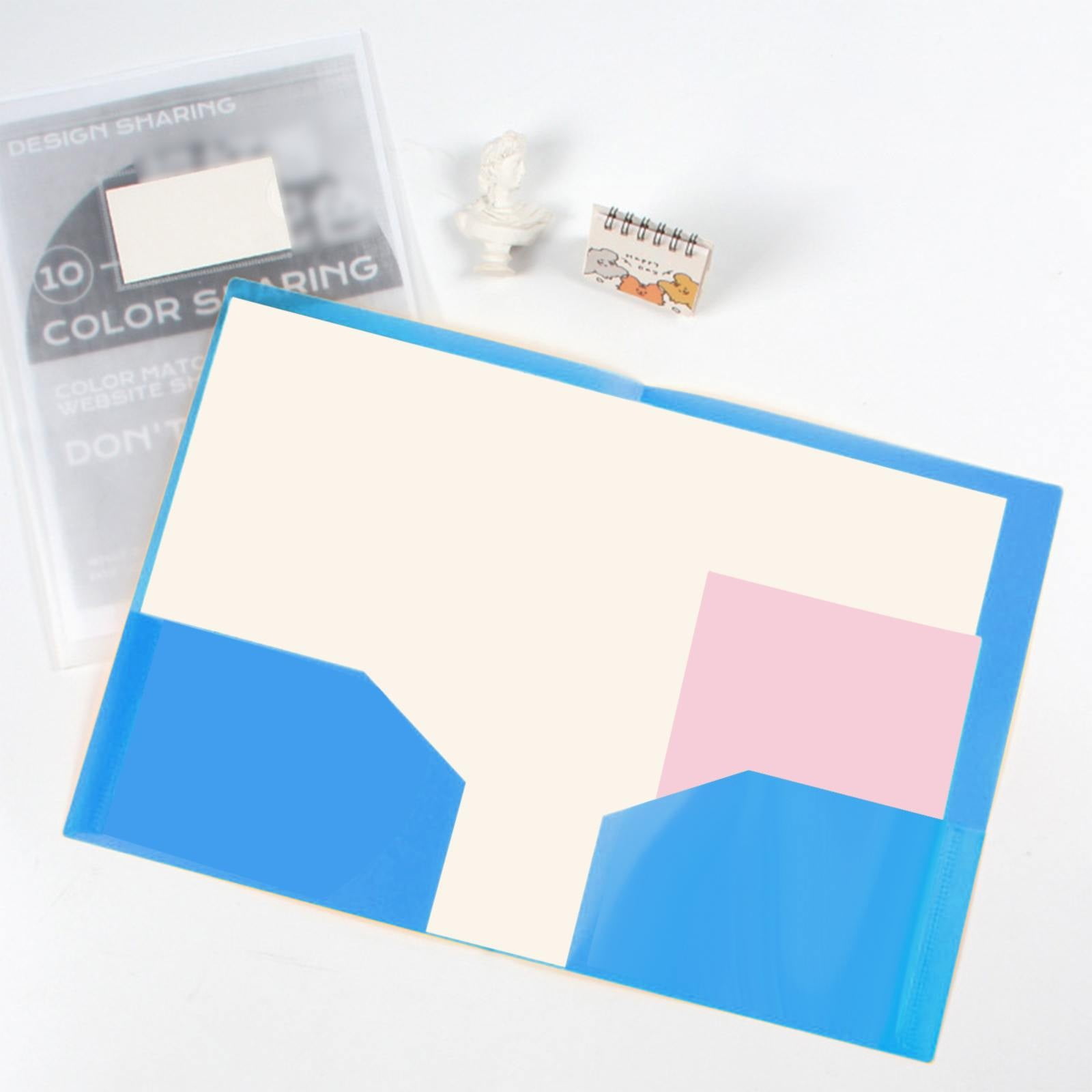 LQXZWJY Two Pocket Portfolio Folders, 1-Pack,Plastic Folders with ...