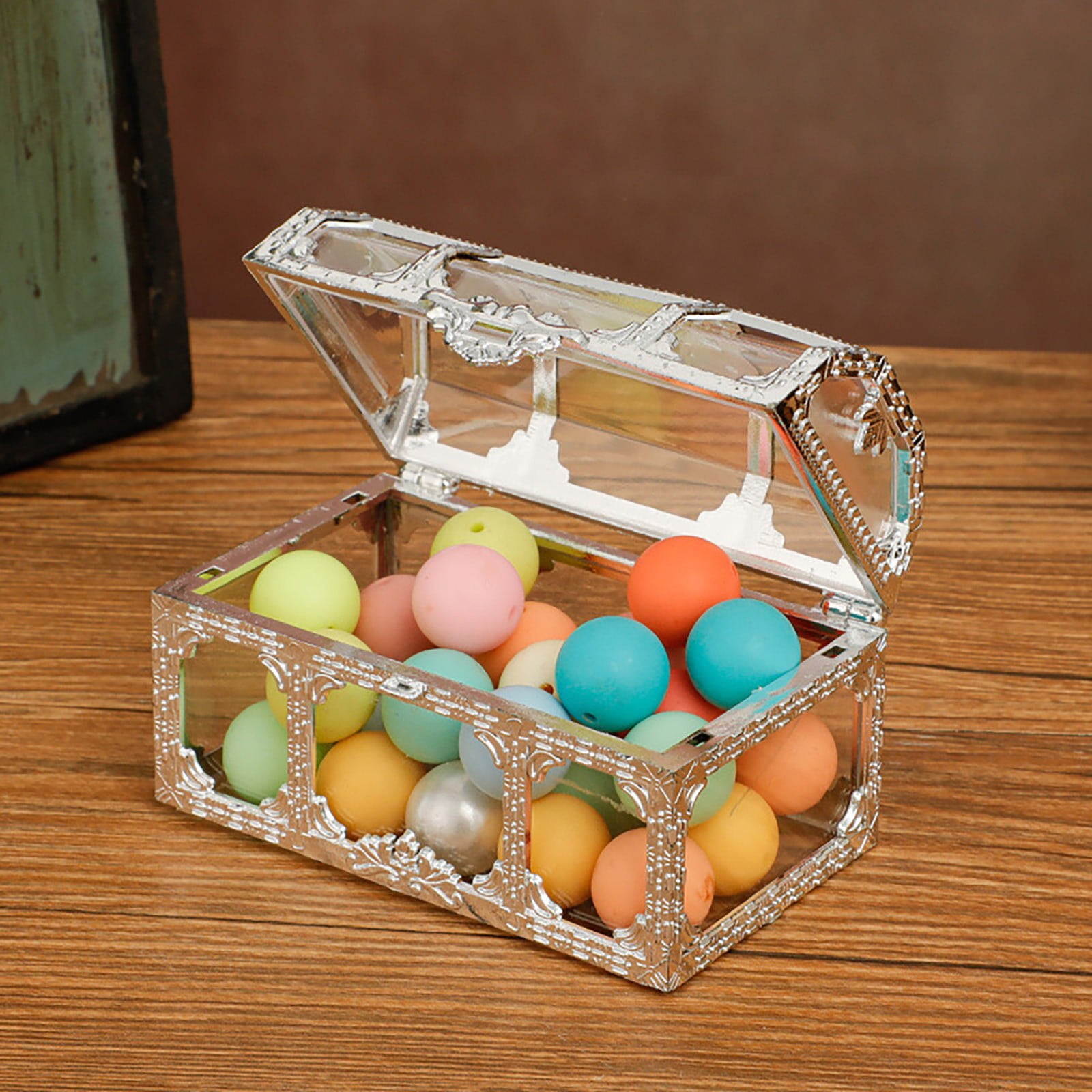 LQXZWJY Vintage Candy Box Transparent Body Plastic Storage Box,Durable ...
