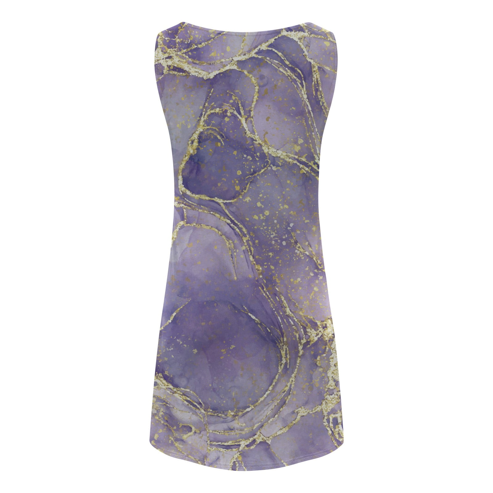 LQXZWJY Women's Keychain Round Neck Texture Long Dress Sleeveless Dress ...