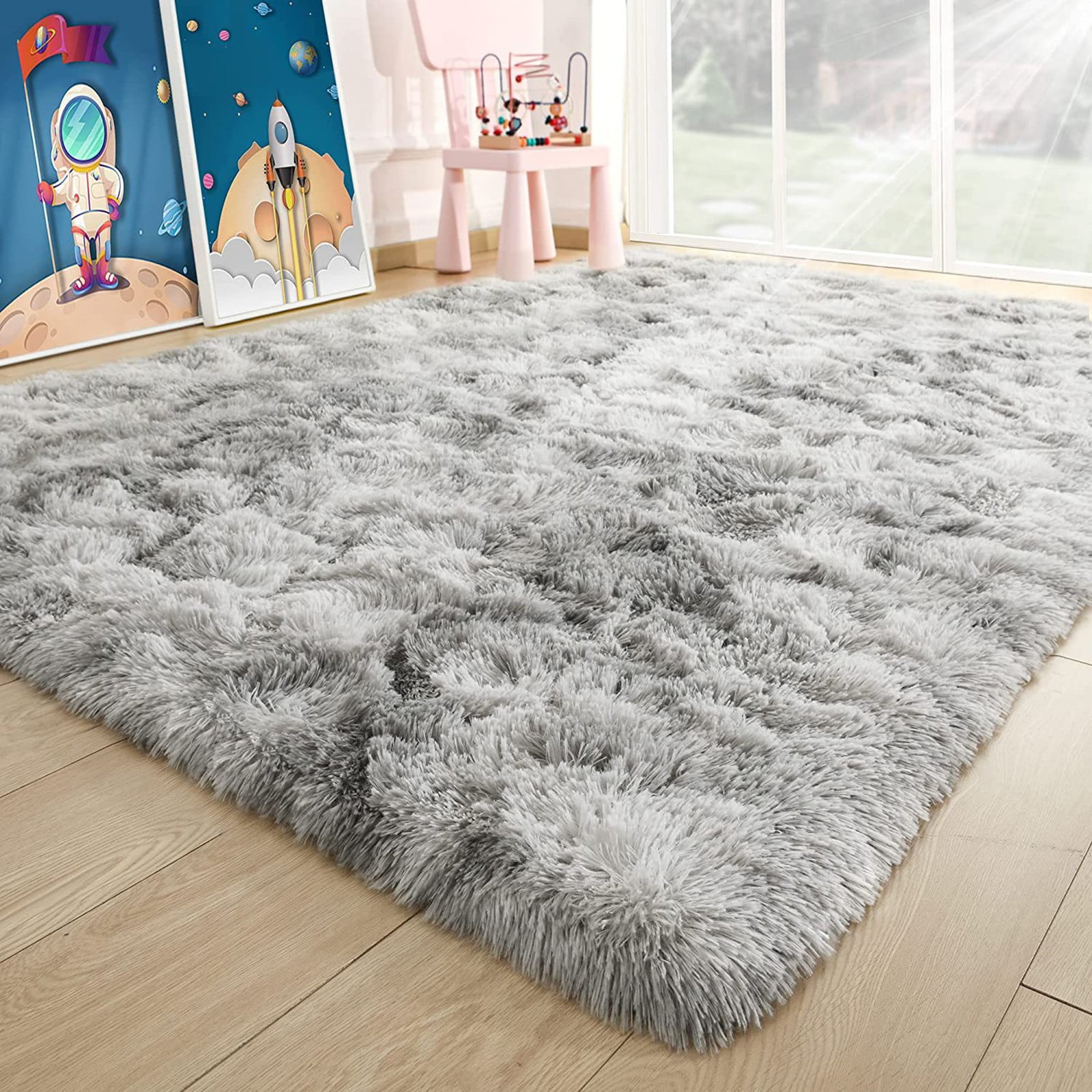 LQXZWJYArea Rugs for Bedroom Living Room, Colorful Fluffy Fuzzy Shag ...