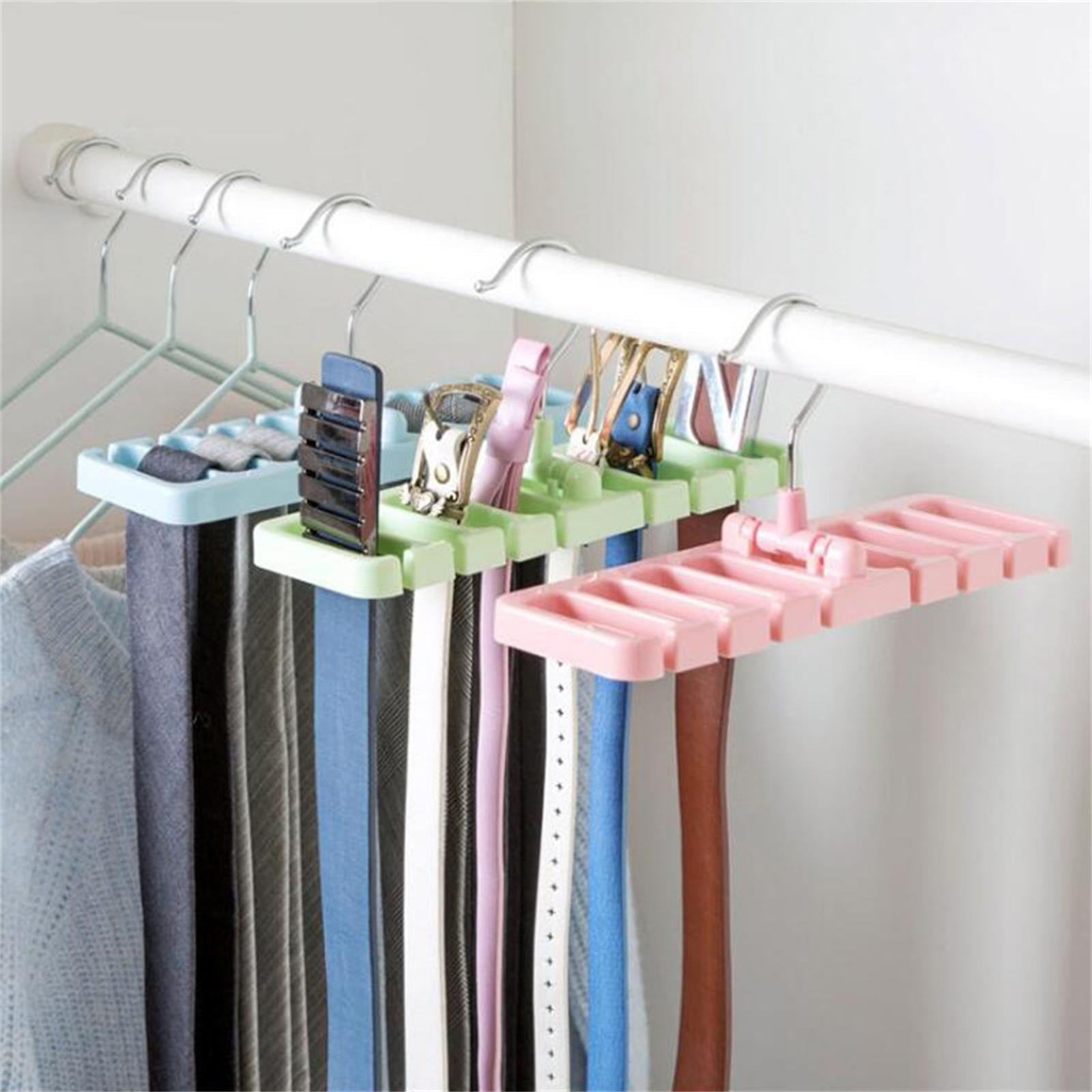 LQXZWJYBelt Hanger for Closet , Plastic Belt Rack Closet Accessories ...