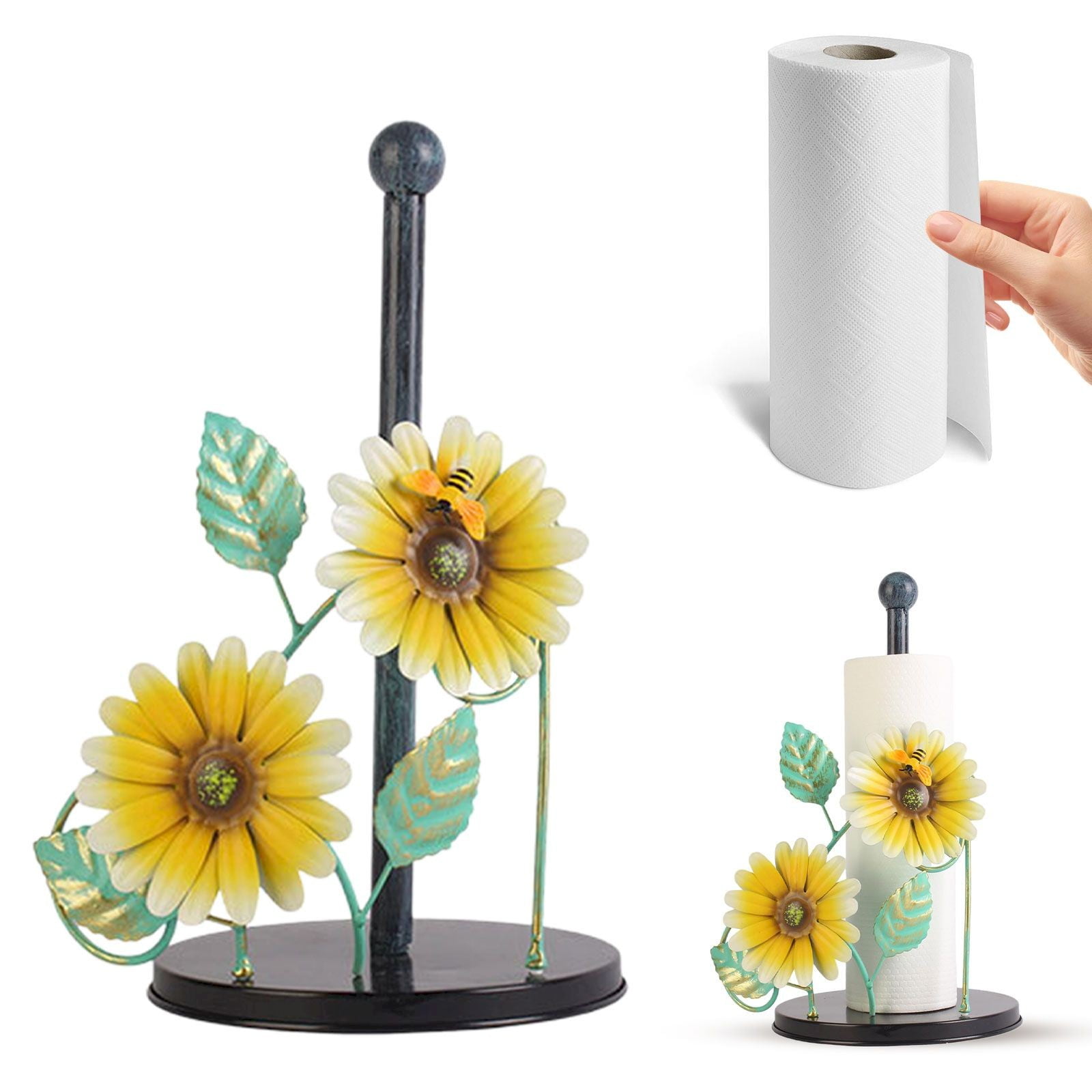 LQXZWJYPaper Towel Holder Countertop, Kitchen Paper Towel Stand Holder ...