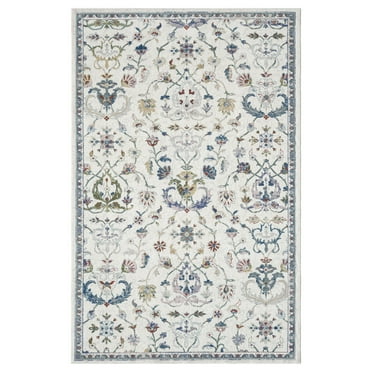 Lr Home Gala Transitional Floral Elegant Border Cream Multi Indoor Area ...