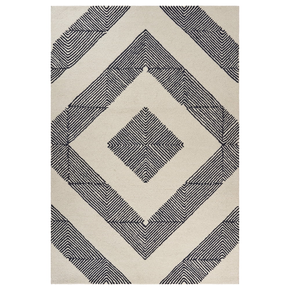 LR Home Geometric Groove Ivory 9x12 Indoor Area Rug - Walmart.com