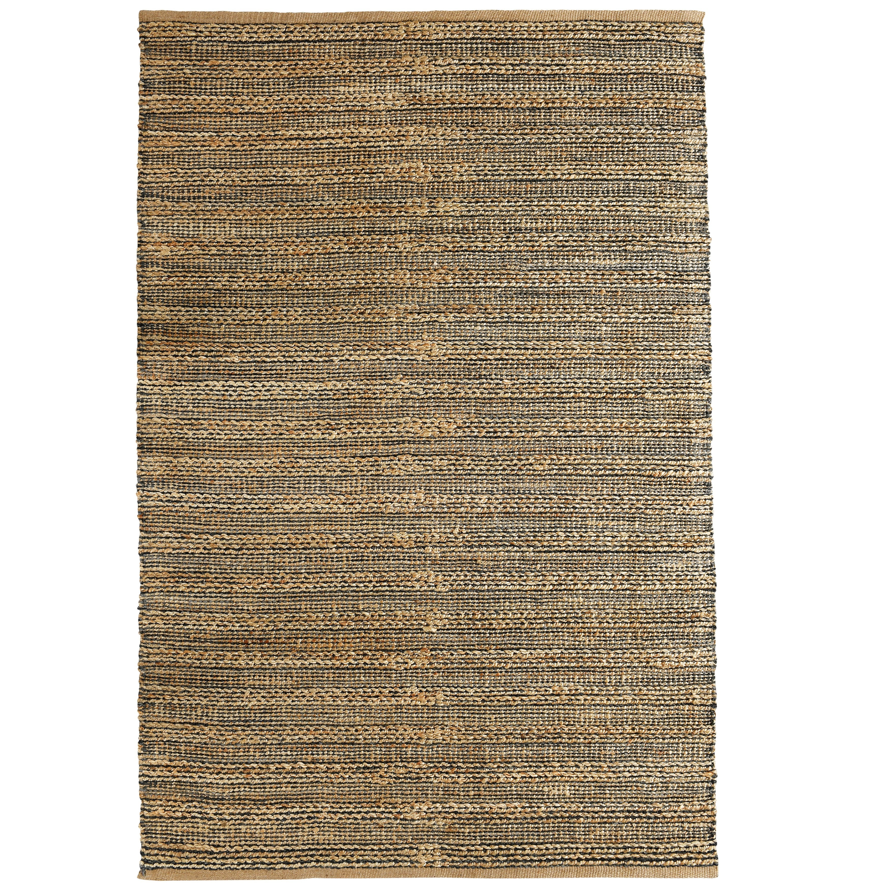 LR Home Natalie Belle Tan/Gray Braided Farmhouse Jute Blend Area Rug, 5 ...