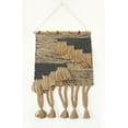LR Home Rustic Art Tan / Slate Gray 18 in. x 26 in. Geometric Fringed ...