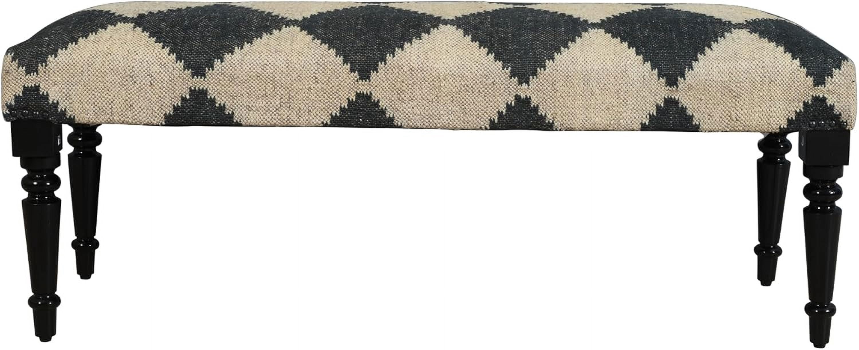 LR Home Southwestern Geometric Accent Bench, Red/Multicolored, 47