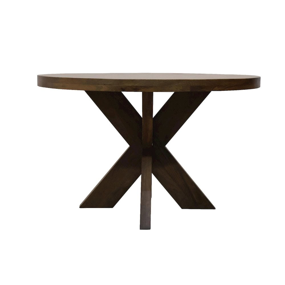 LR Home Spyder Dining Table Brown Finish , 60" Diameter x 30" H ...