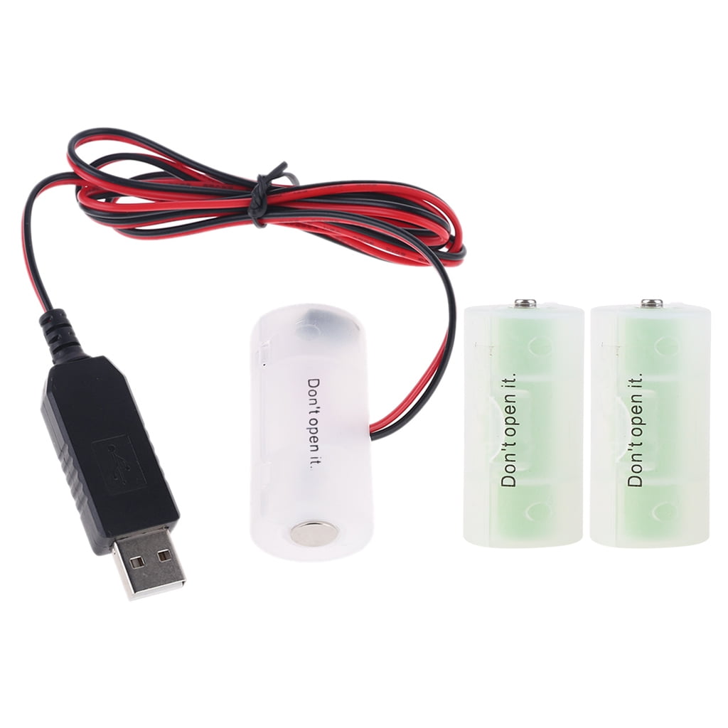 Walmart LR14 C Battery Eliminator, USB Power, Replaces 1-4pcs C Cell ...