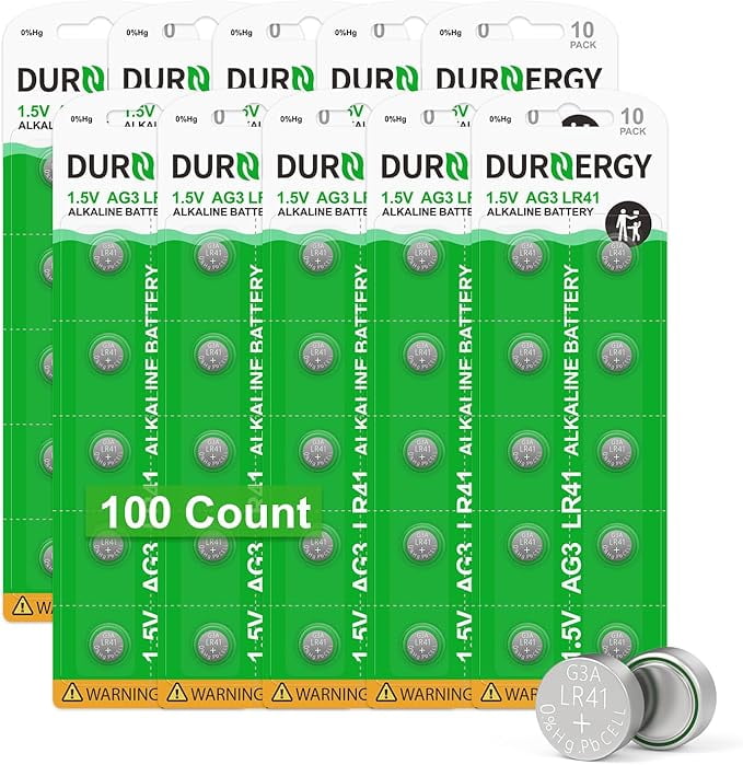 LR41 Batteries 100 Pack, 384 392 Watch Battery 1.5 Volt Alkaline ...