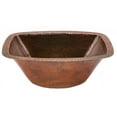 LRECDB Rectangle Hammered Copper Bathroom Sink - Walmart.com