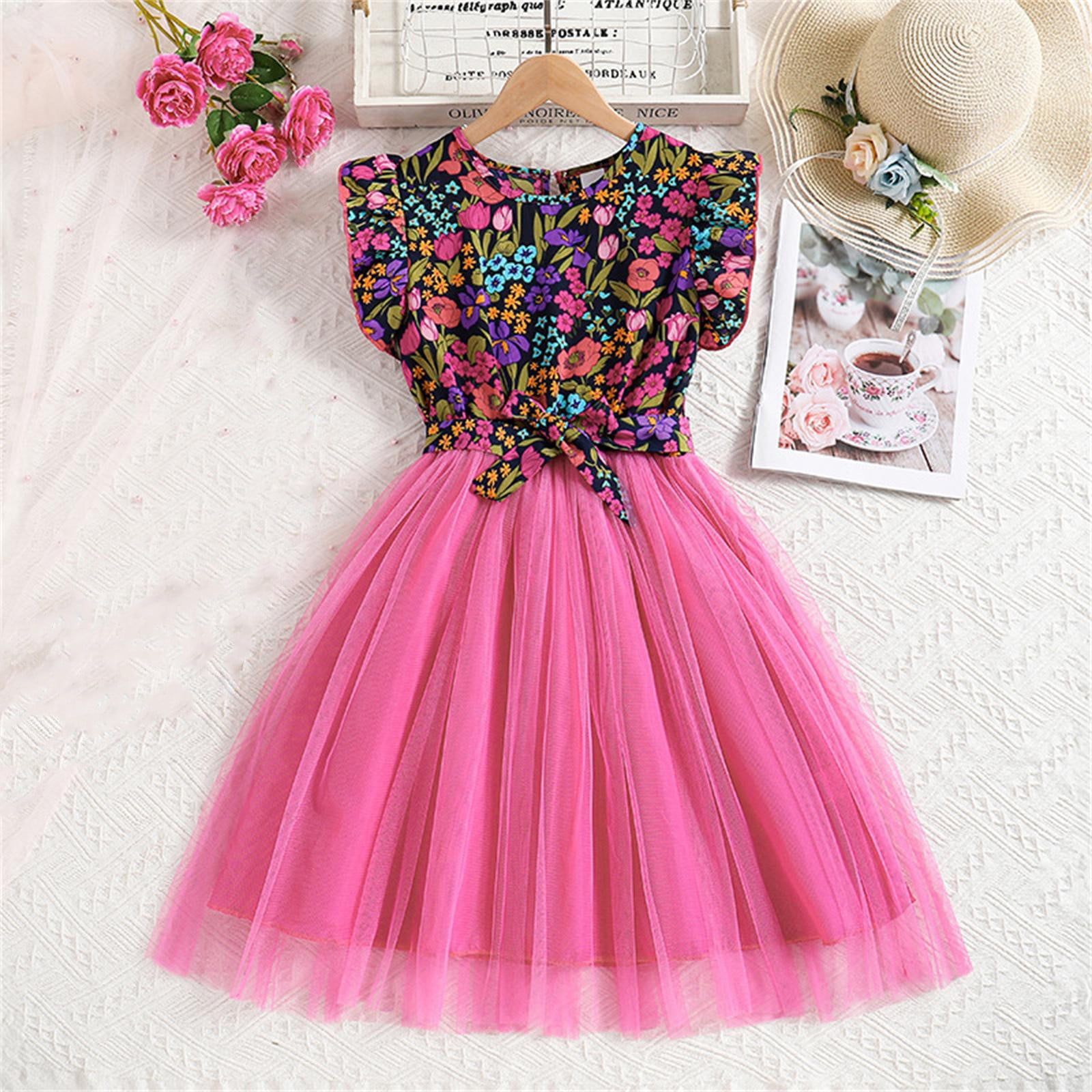 LRJTENG 2024 Summer Children's Clothing Girls 8 12 Years Old Princess ...