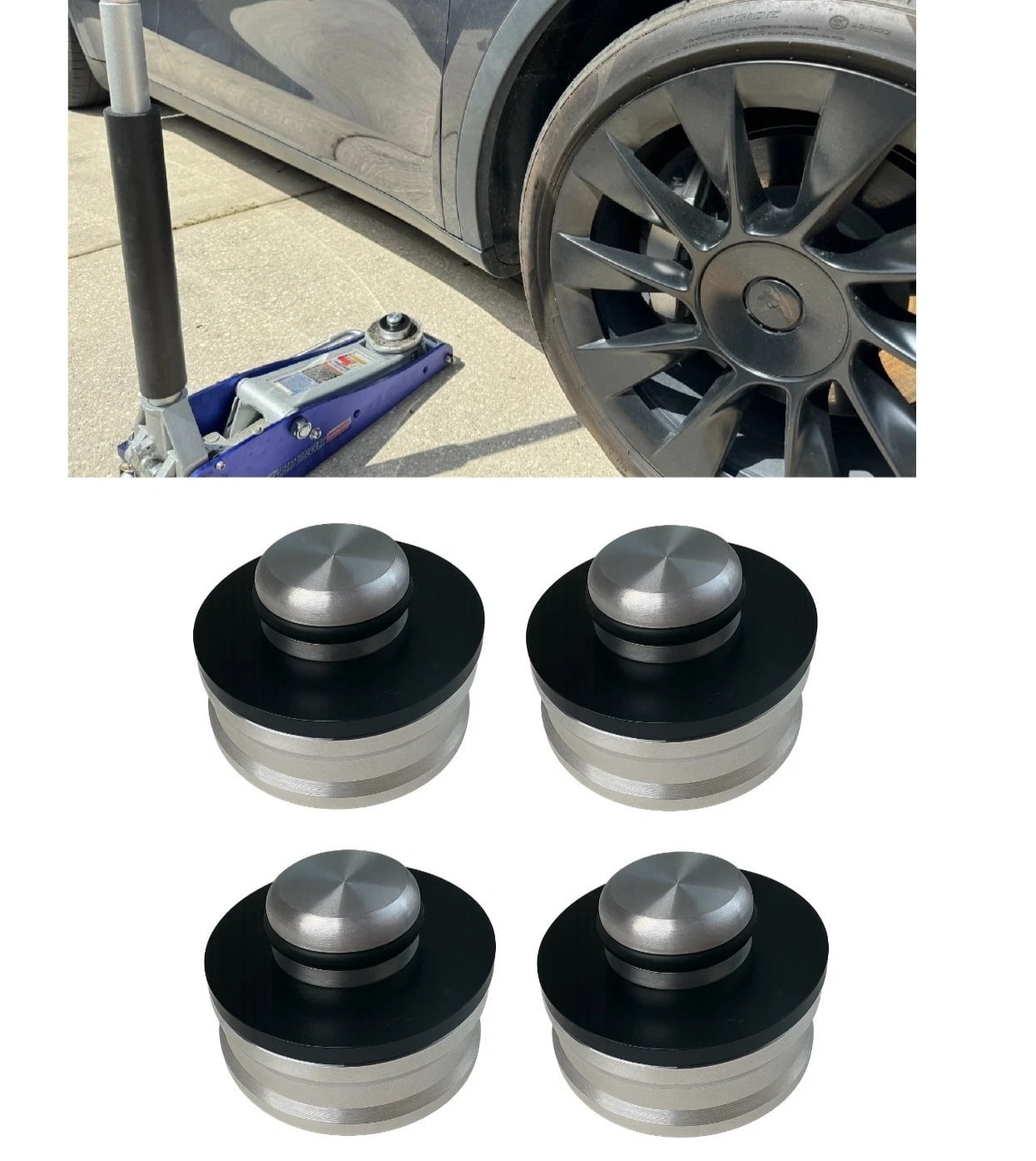 LRNJ MOTORWORKS SET OF 4 LIFT JACK POINT PAD ADAPTERS ALUMINUM TOOL ...