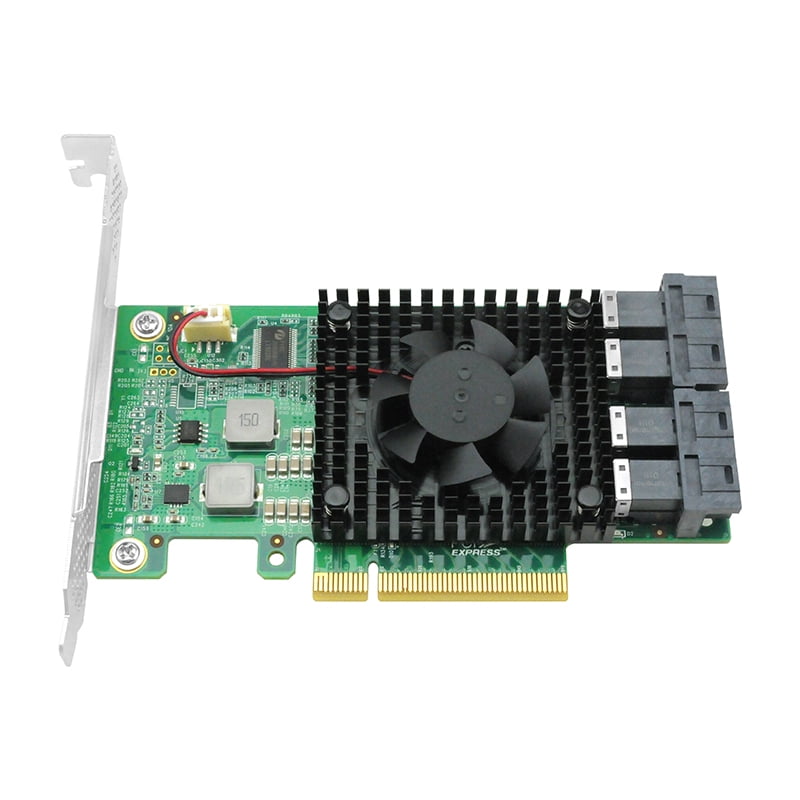 LRNV9347L-4I PCI Express 3.0 x8 to 4 x U.2 (SFF-8643) NVMe Switch ...