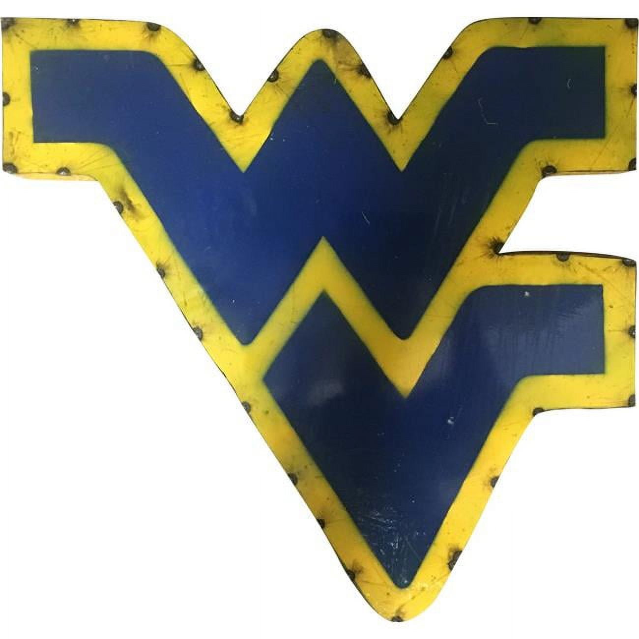 West Virginia "WV" Logo Recycled Metal Wall Decor - Walmart.com