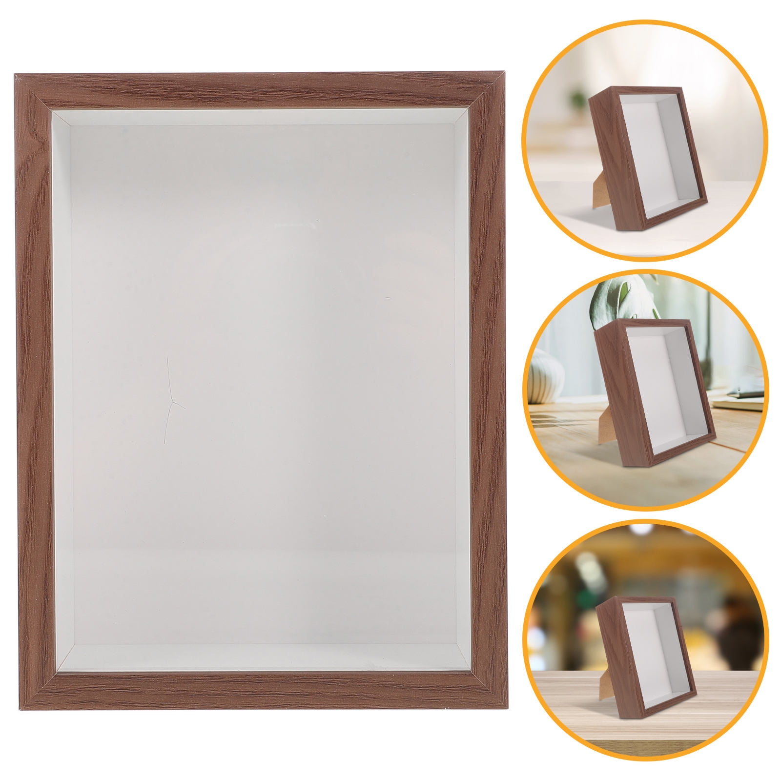 LRXIYODE 1Pcs Shadow Box Deep Shadow Box Frame 8.53X6.56X2.55in Coffee ...