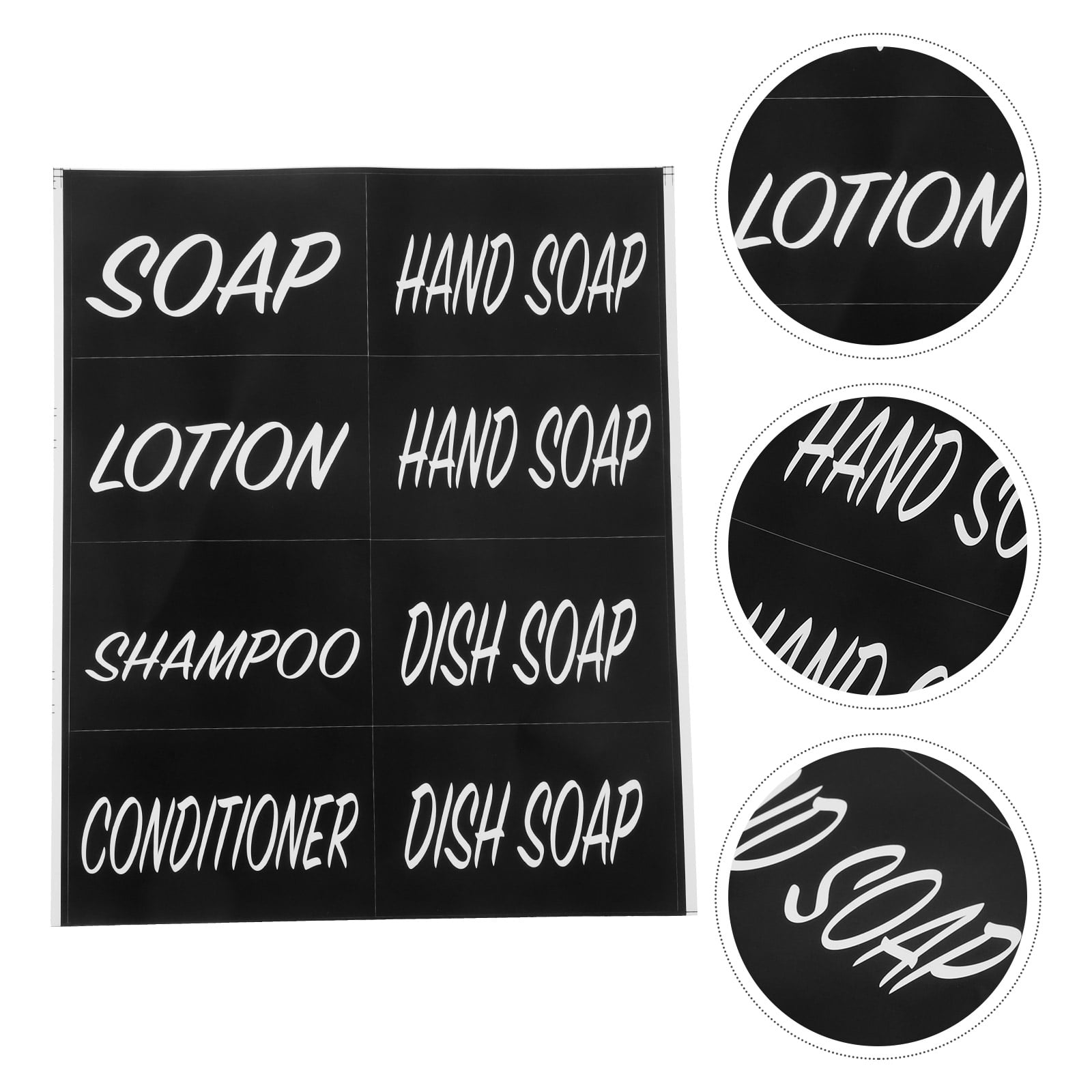 LRXIYODE 3 Sheets Soap Bottle Label Waterproof for Bathroom Amenities ...