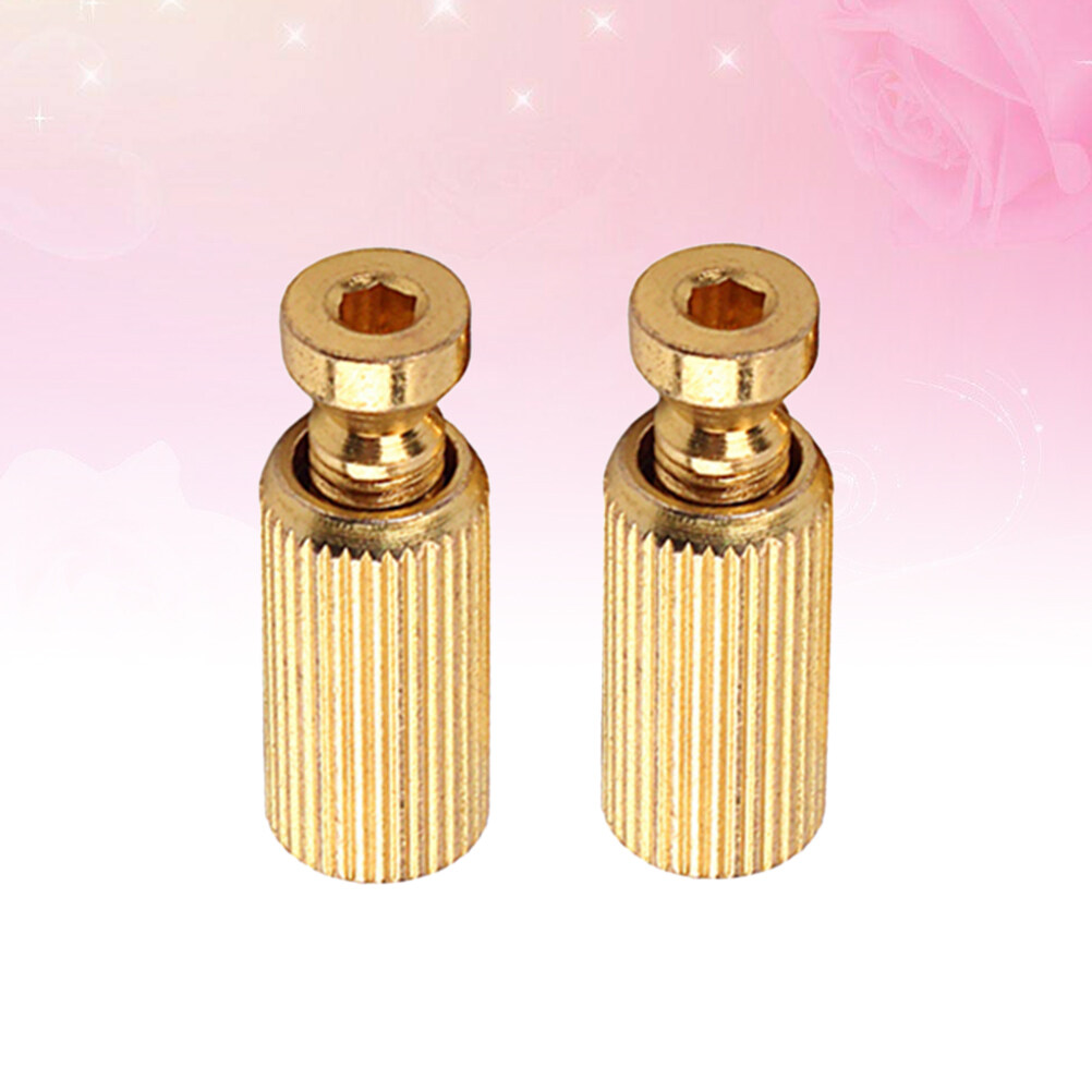 LRXIYODE Guitar Saddle Screws 2Set Golden Steel Tremolo Bridge Stud for ...