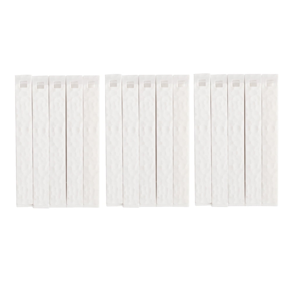 LRXIYODE Snack Sealing Clips 15Pcs Sealing Clip White Plastic Airtight ...