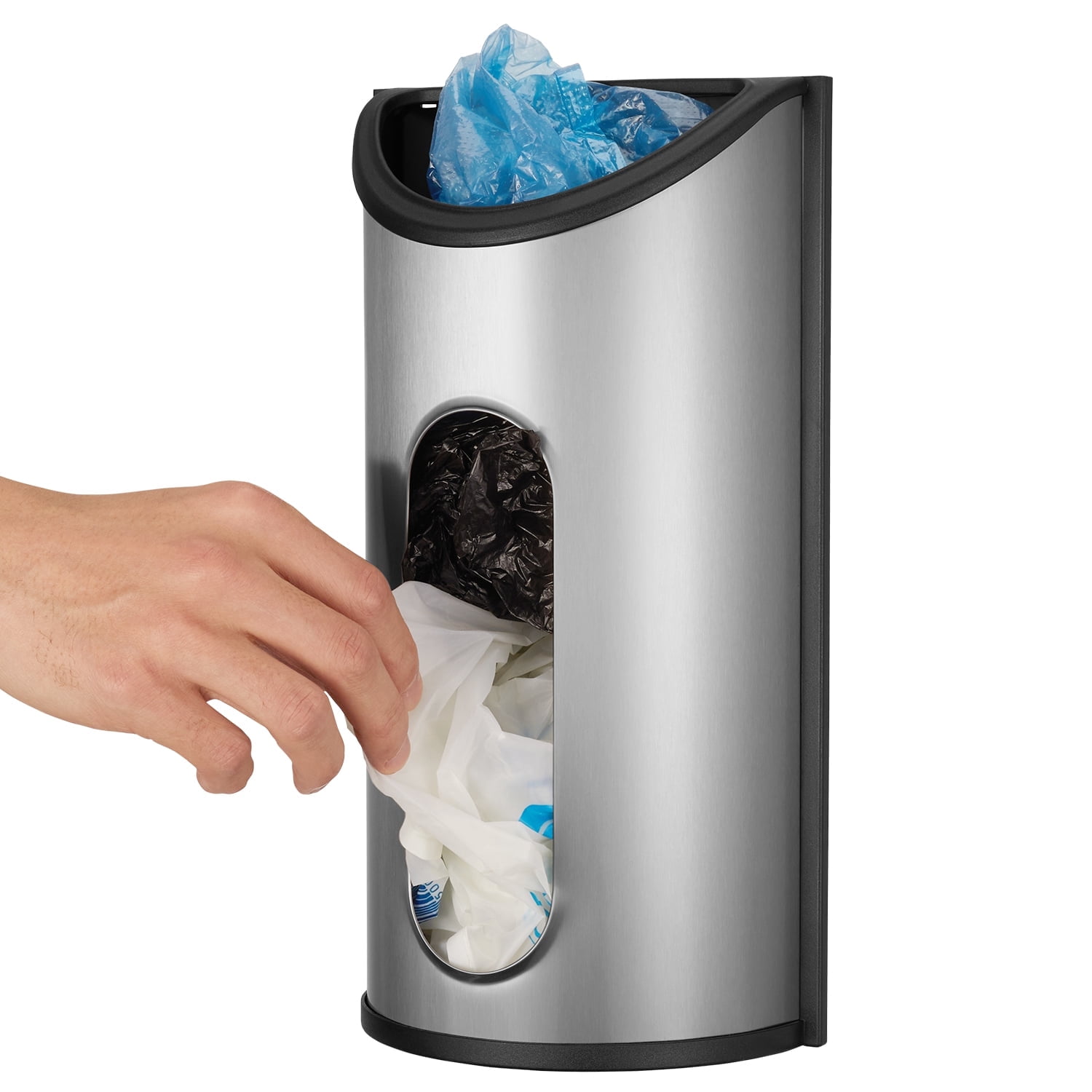 LRYYBTI Plastic Bag Organizer, Wall Mounted Grocery Bag Dispenser for ...