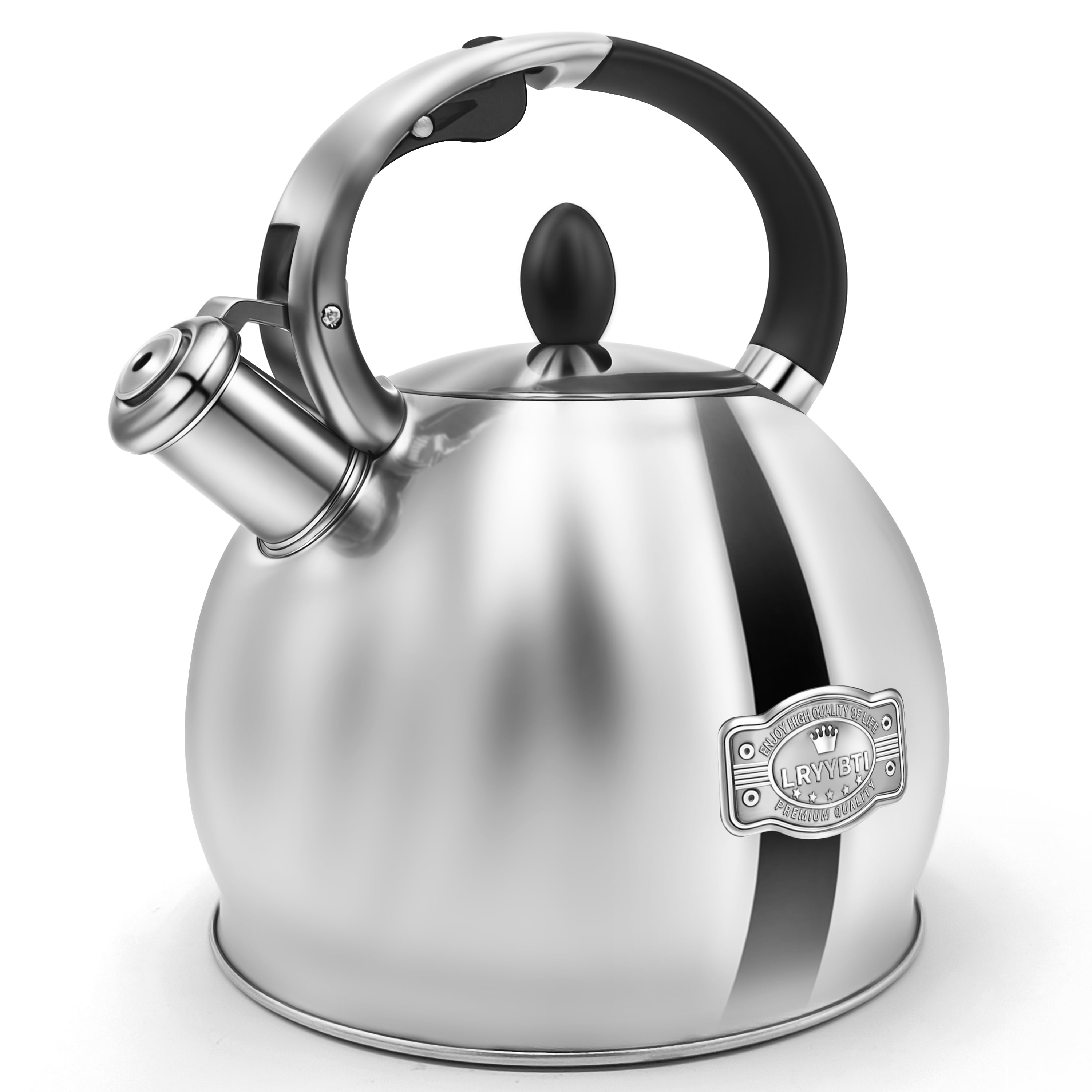 LRYYBTI Whistling Tea Kettle for Stovetop, (2.64 Quart-Mirror） Food ...