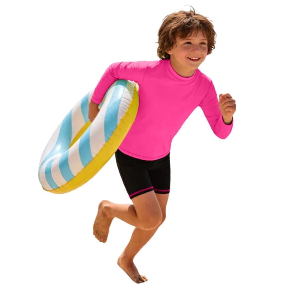 LRen Boys Rash Guard Long Sleeve, Kids UV Sun Protection UPF 50+ Shirt ...