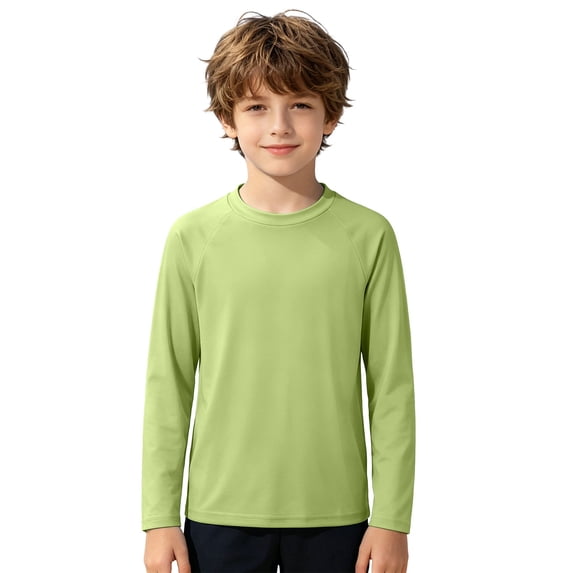 LRen Boys UPF 50+ Rash Guard, Swim Shirt Sun Protection Long Sleeve for ...