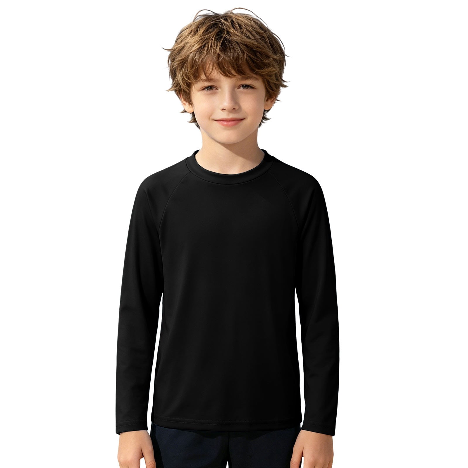 LRen Boys UPF 50+ Rash Guard, Swim Shirt Sun Protection Long Sleeve for ...