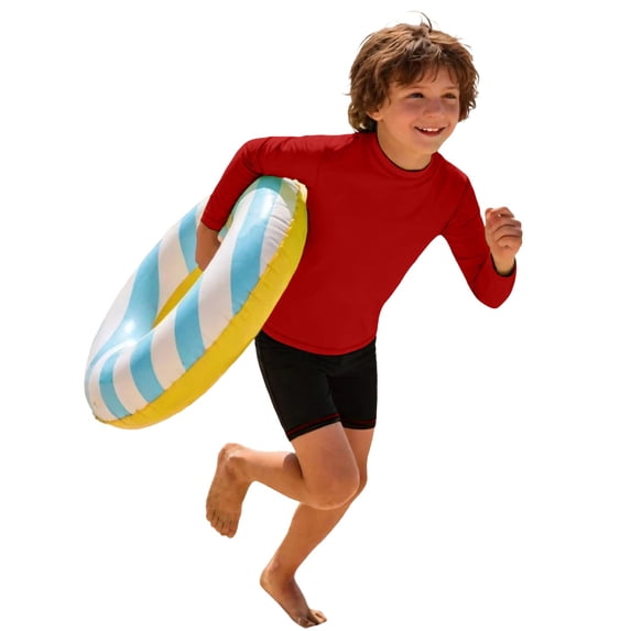 LRen Boys UPF 50+ Rash Guard, Swim Shirt Sun Protection Long Sleeve for ...