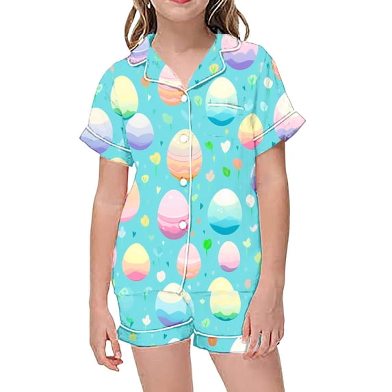 LRen Girls Easter Outfits Toddler Cartoon Rabbit Short Set for Children ...
