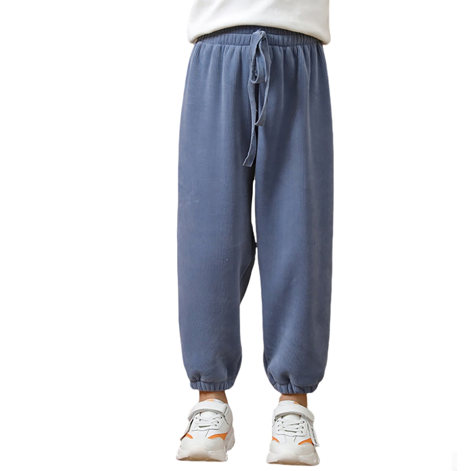 LRen Girls High Wasited Jeans,Winter Girls Lined Wide Leg Trousers ...