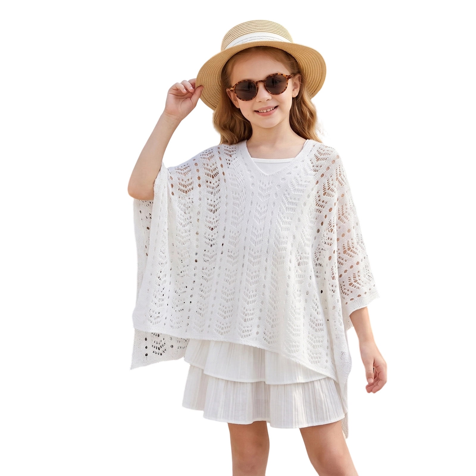 LRen Girls Swim Cover Up Dress,Bathing Suit Cover Up Girls,Summer Cute ...