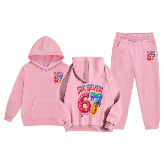 LRen Kids Sweatsuit Boys, Kids 67 Meme Girls Sweatsuit 2 Piece Outfits ...