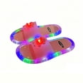 LRen Light Up Slippers For Women,Sensor Glow Sandals Cute Cartoon Eyes ...